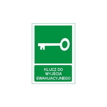 Znak 11 Klucz do wyjścia ewakuacyjnego 150x200 PF > Fireshop